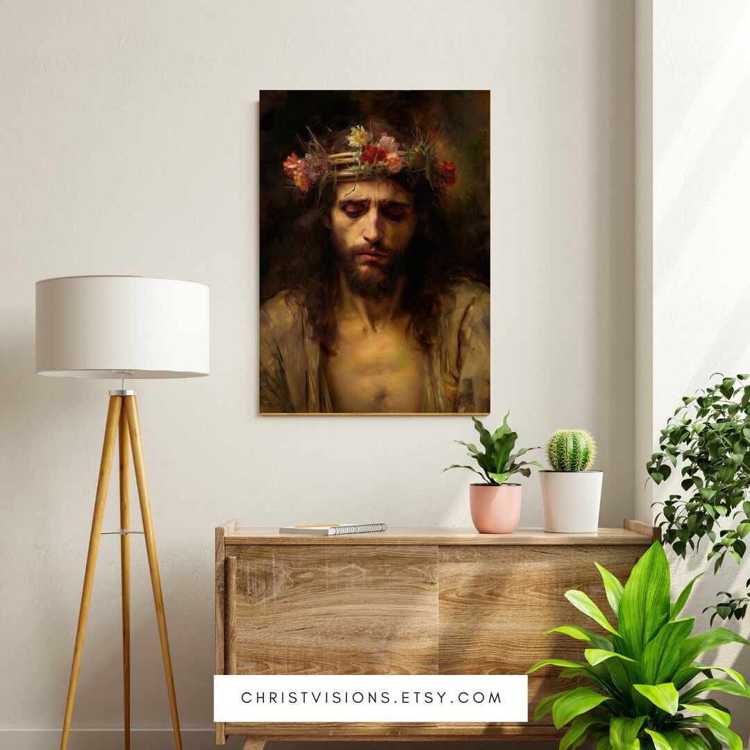 Suffering Christ Art Print Jesus Painting Passion of Christ Christian ...