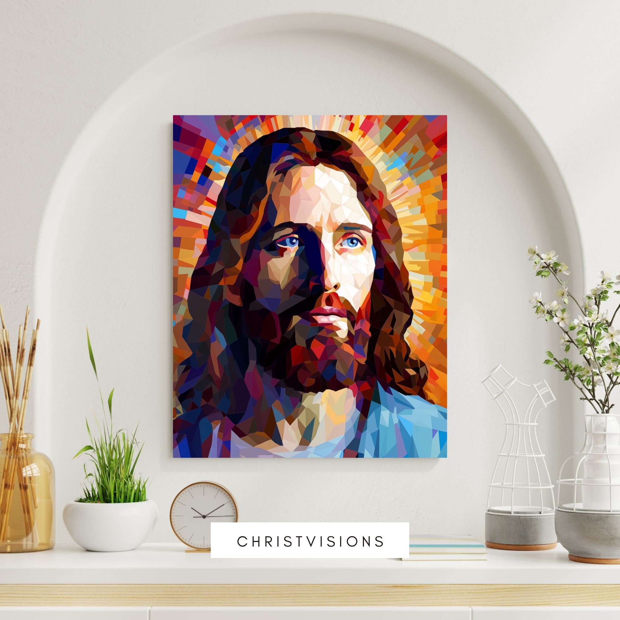 Rainbow Jesus Art - Christian Printable Art | Jesus Png | Bible Png ...