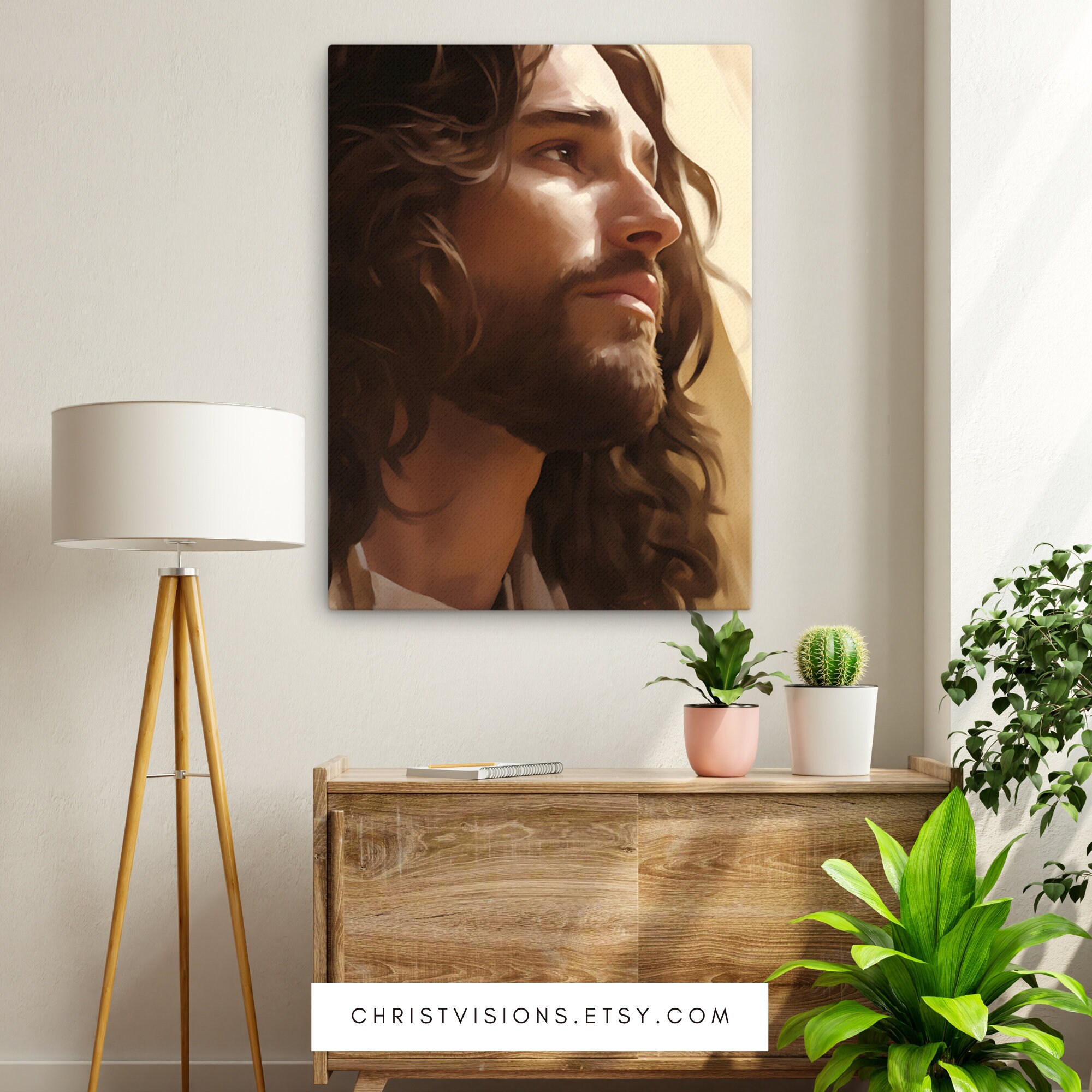 Christ's Grace Jesus Canvas Print Jesus Art Print Jesus Christ Print Jesus Portrait Christian ...