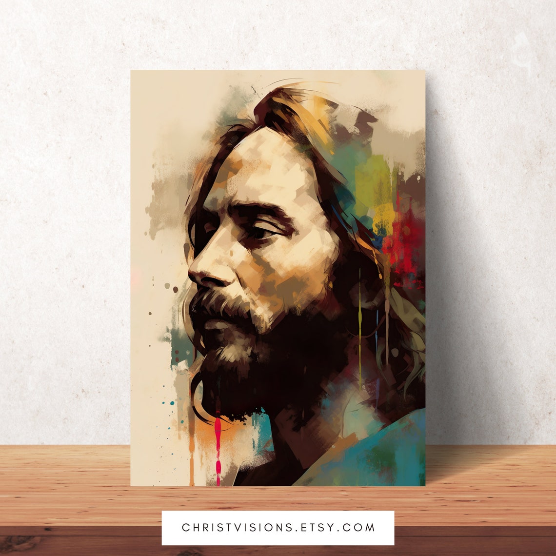 Jesus Digital Painting Printable Christian Art Jesus Art - Etsy