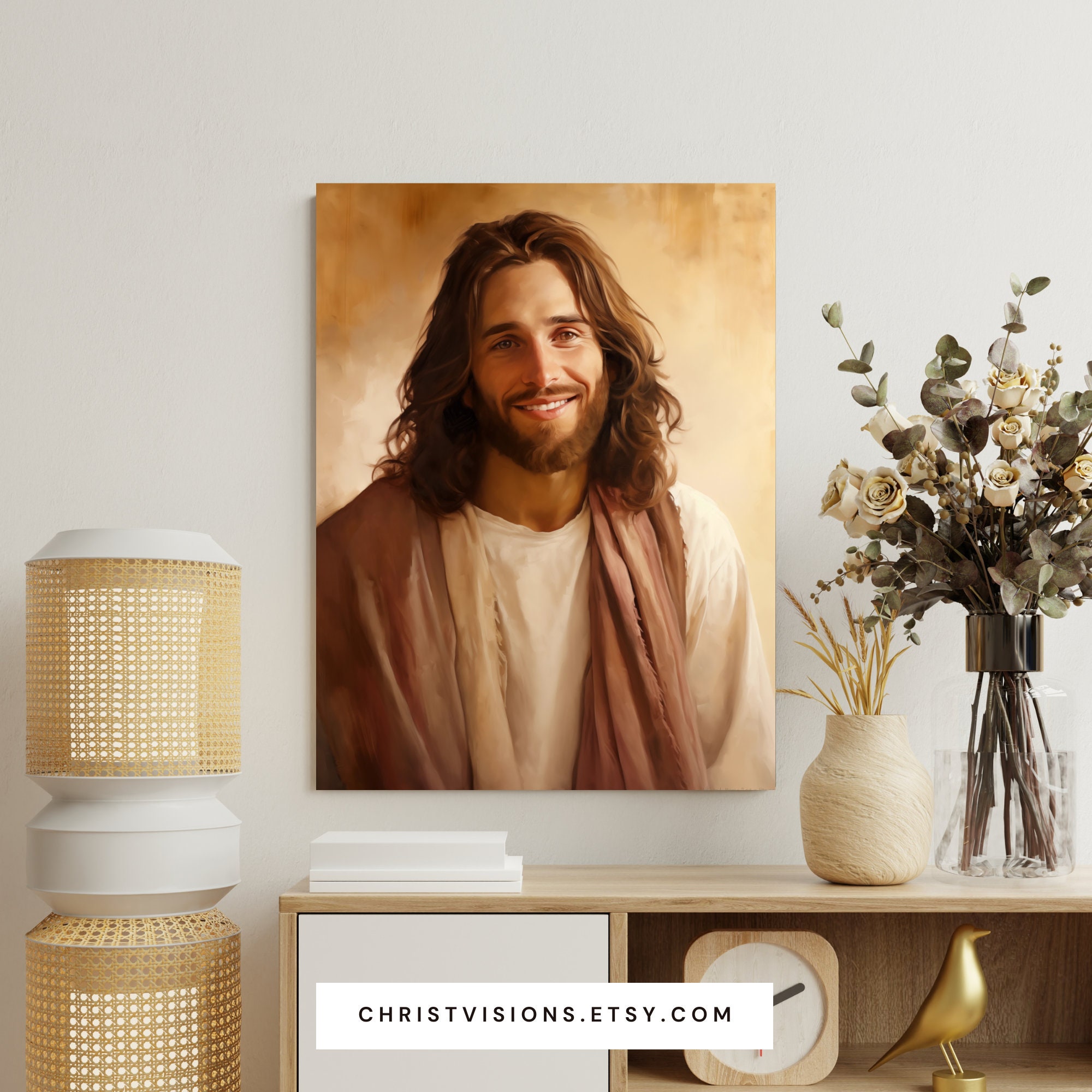 Lord Jesus Smiling Christian Art Print Jesus Art Prints Latter Day ...