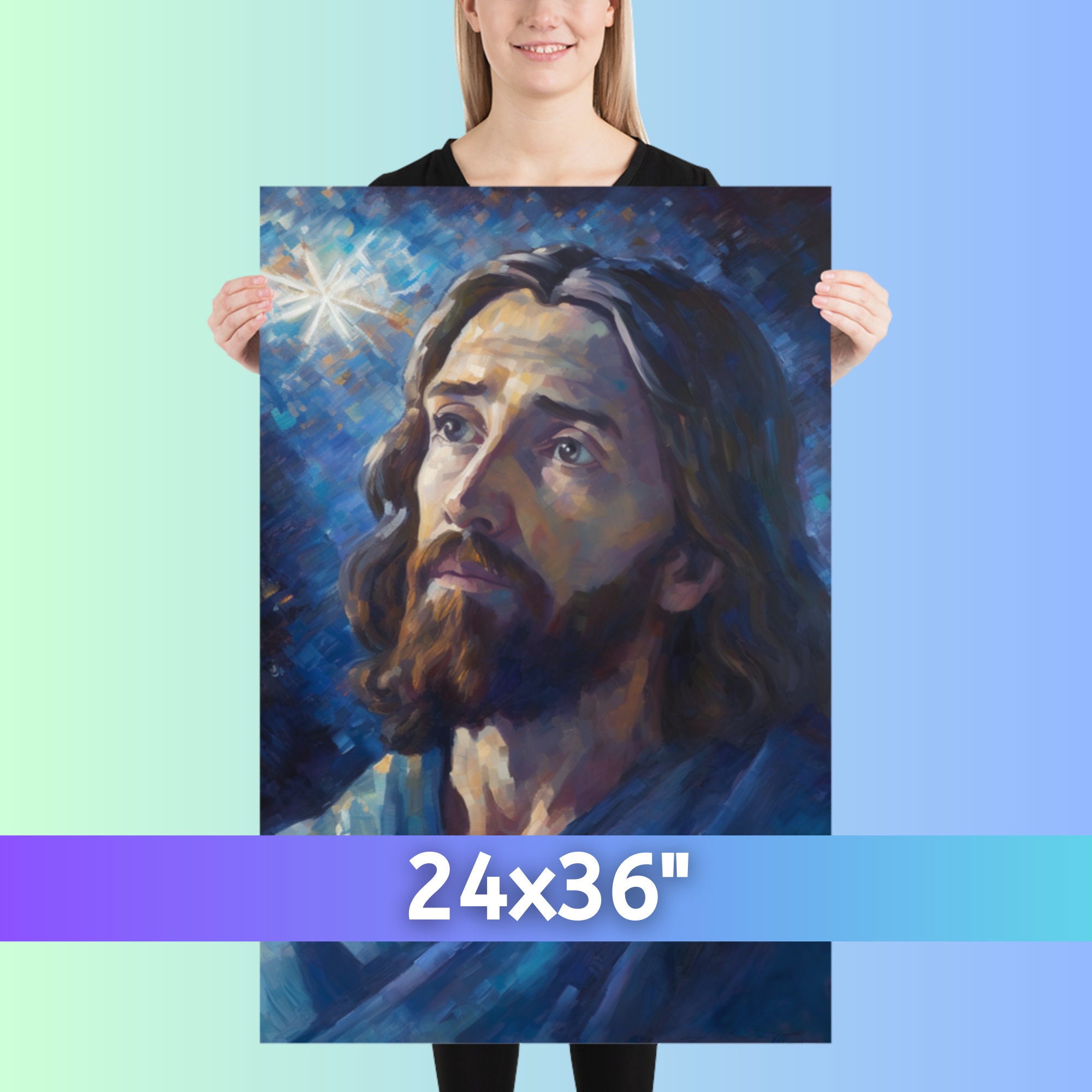 Vincent Van Gogh Style Jesus Art Print Jesus Artwork Jesus Print Jesus ...