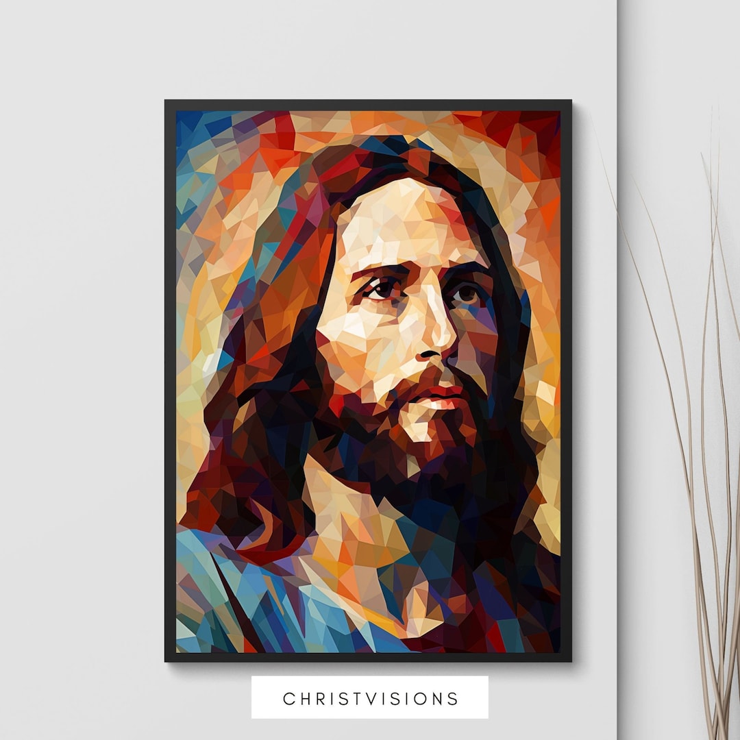 Contemporary Christian Modern Art Jesus Print | Christian Gifts ...