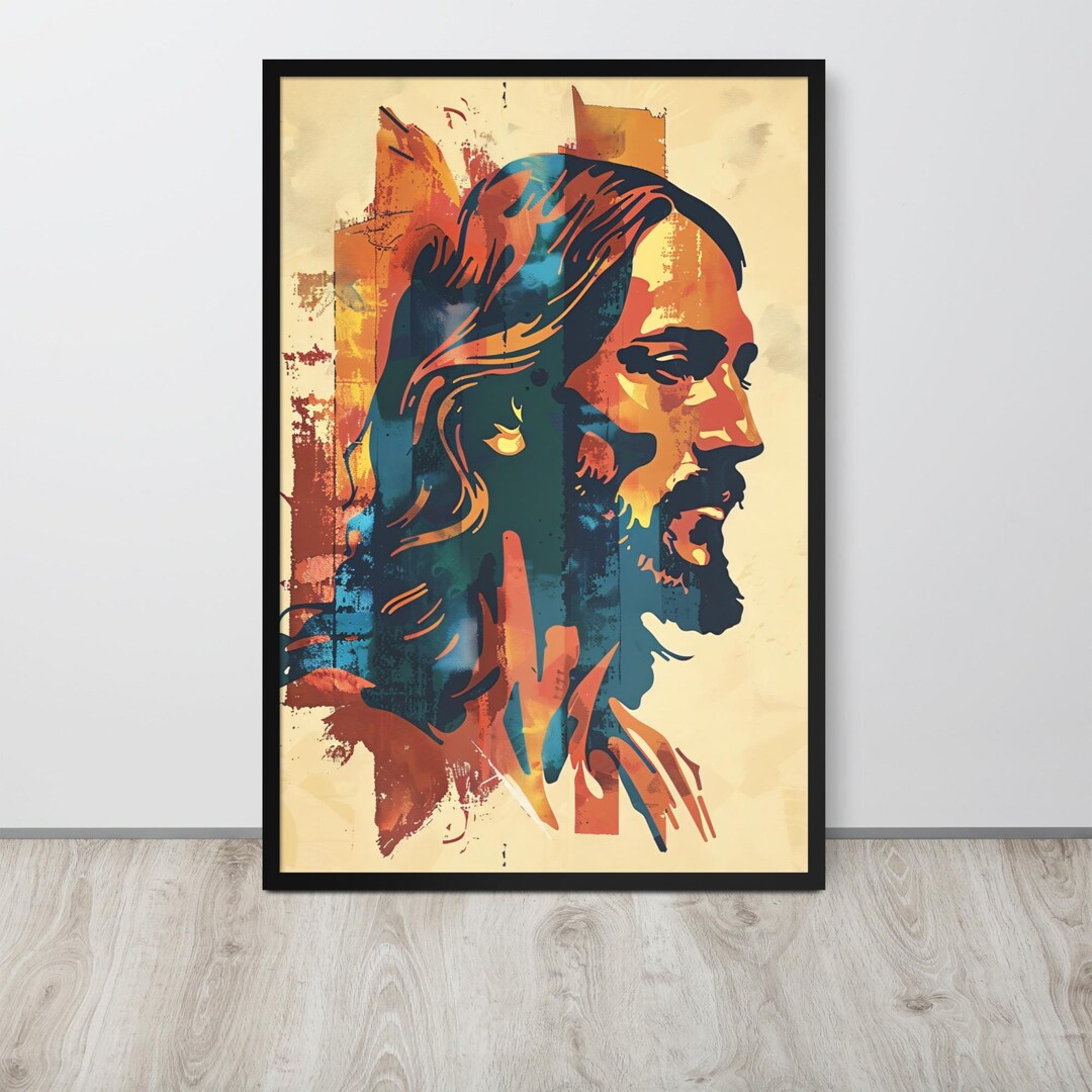 Midcentury Modern Jesus Christ Art Print - Minimalist Christian ...
