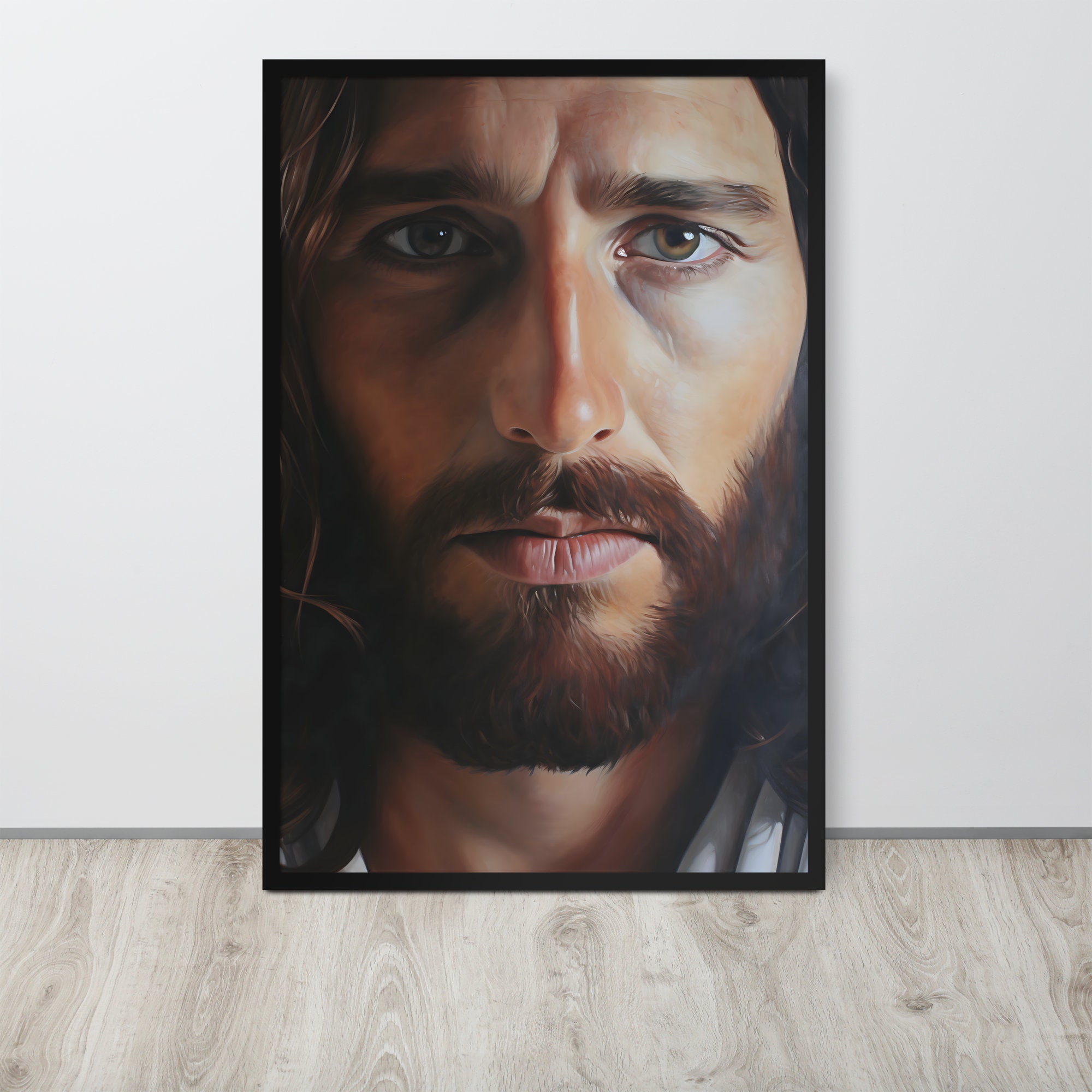 Christian Wall Art - Realistic Jesus Portrait Print - Etsy