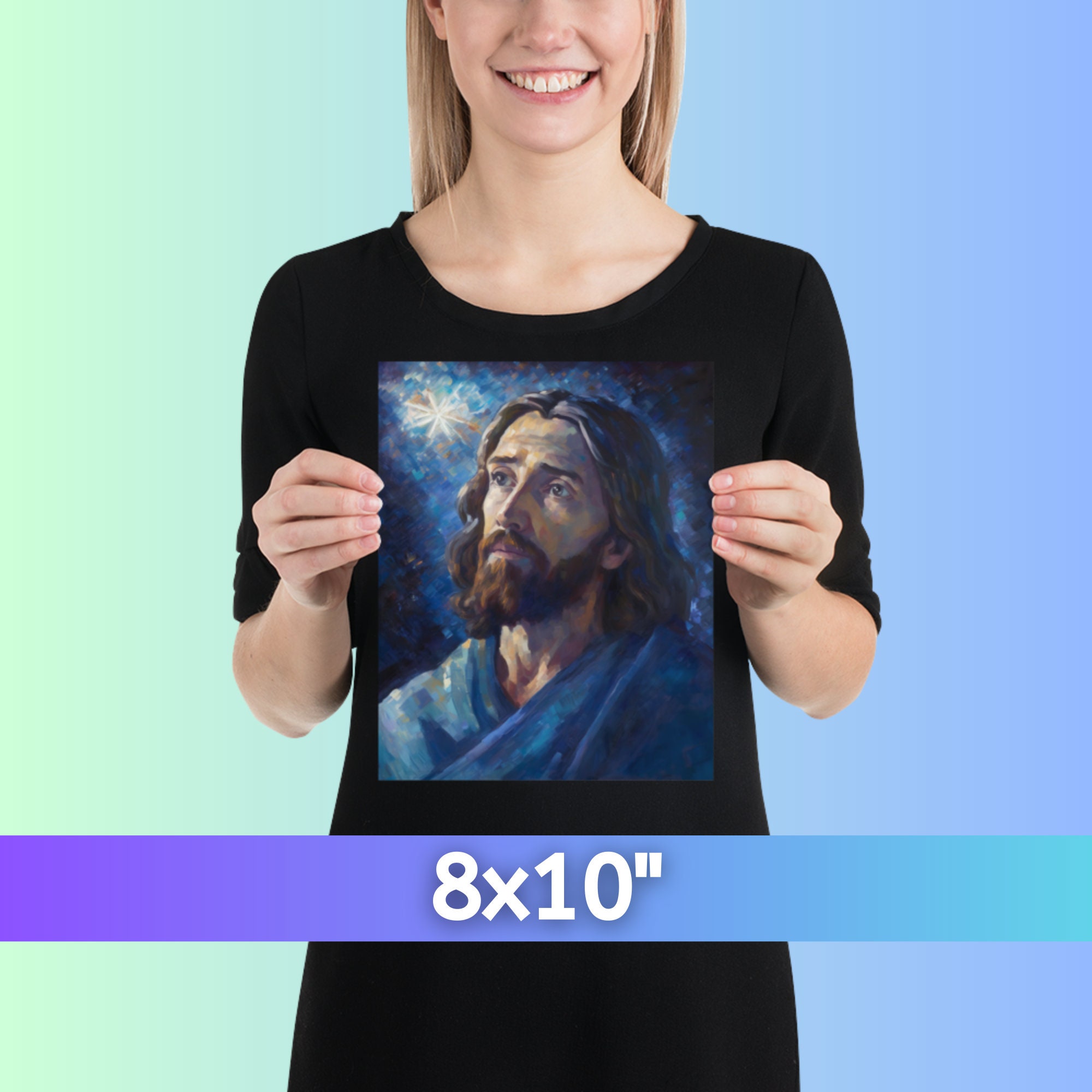 Vincent Van Gogh Style Jesus Art Print Jesus Artwork Jesus Print Jesus ...