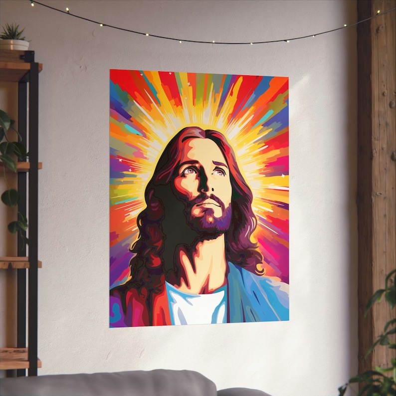 Bright and Colorful Jesus Christ Pop Art Print Jesus Prints Jesus Art ...