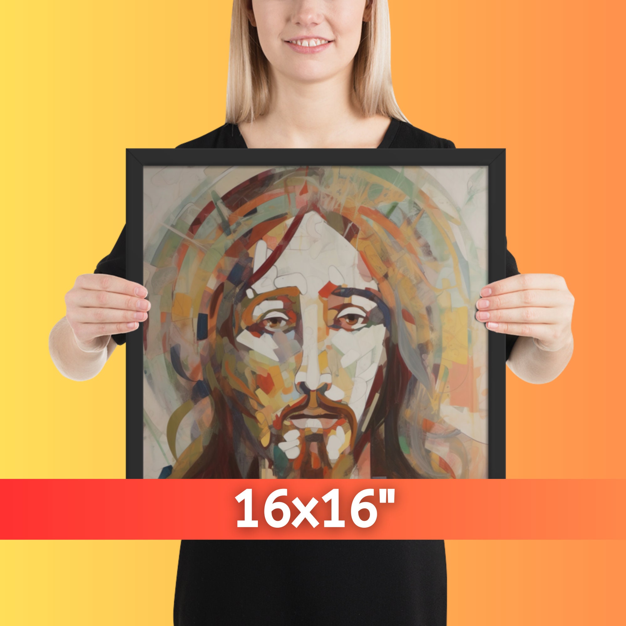 Midcentury Modern Jesus Christ Artwork Contemporary Christian Wall Art ...