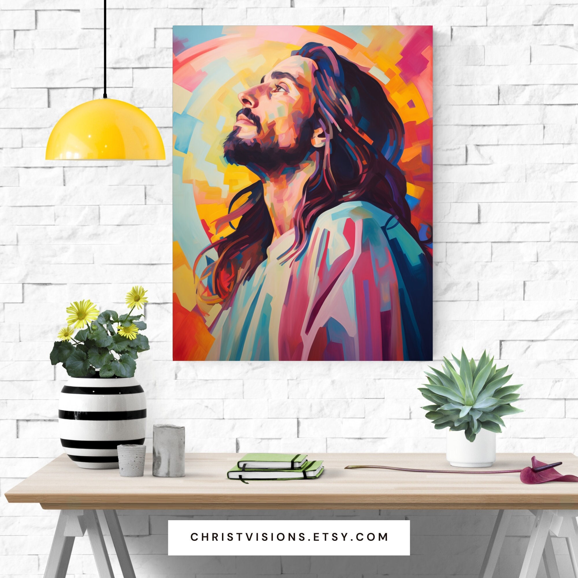 Colorful Modern Christian Art Jesus Print Jesus Art Print Christ Art ...