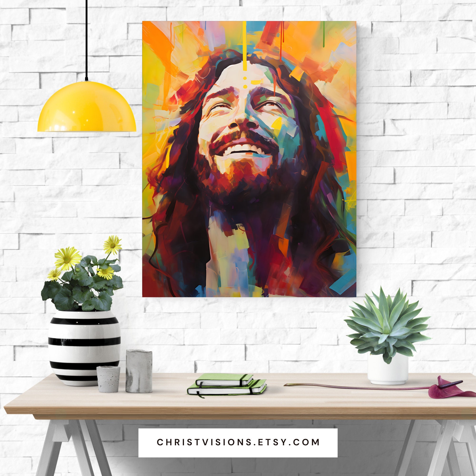 Laughing Jesus Printable Christian Art Jesus Art Boho Art Jesus Picture ...