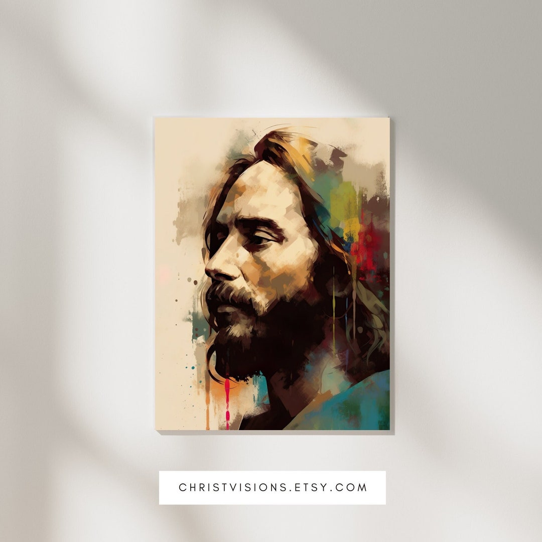 Jesus Digital Painting | Printable Christian Art | Jesus Art | Jesus ...