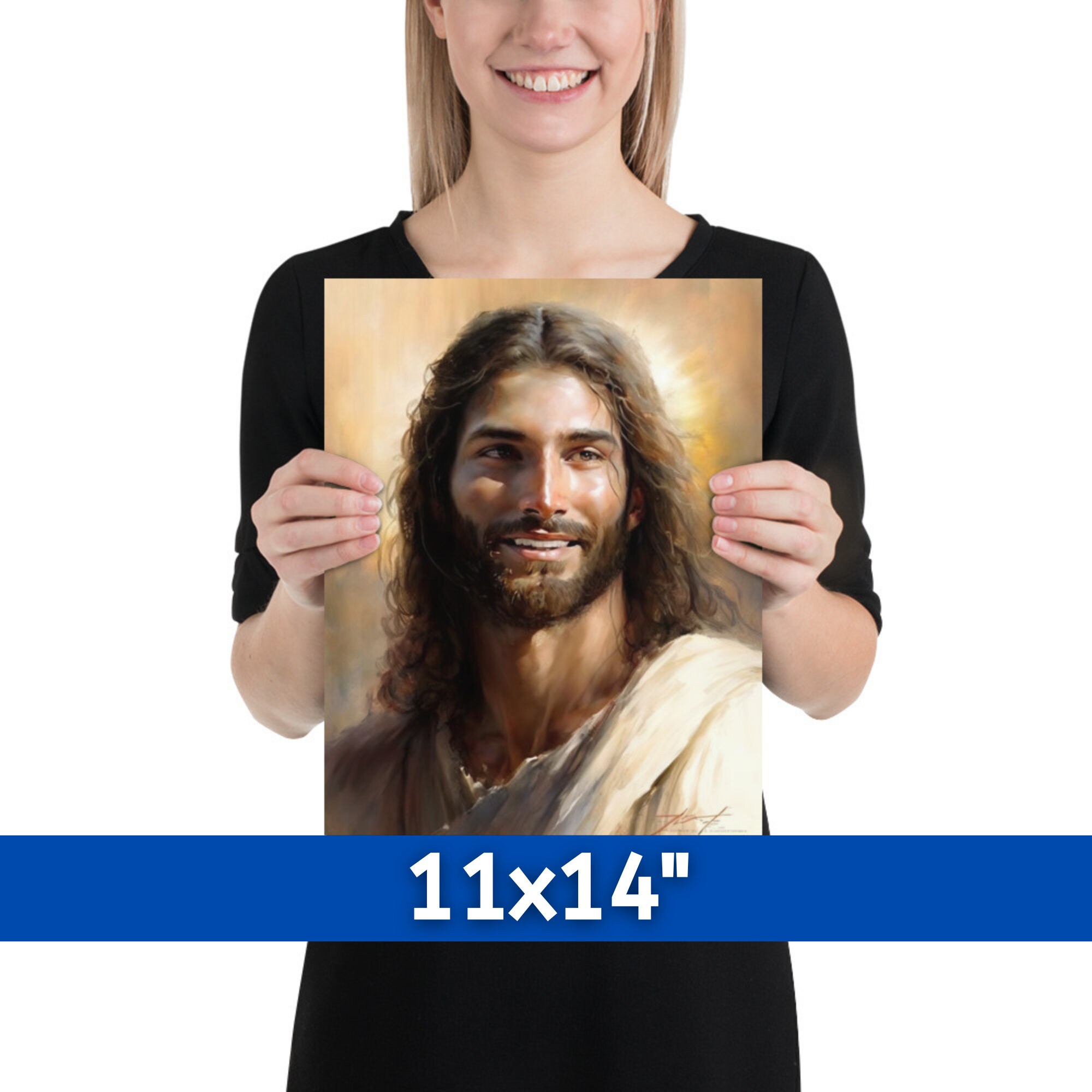 Jesus Smiling Art Print Jesus Artwork Jesus Print Jesus Portrait Jesus ...