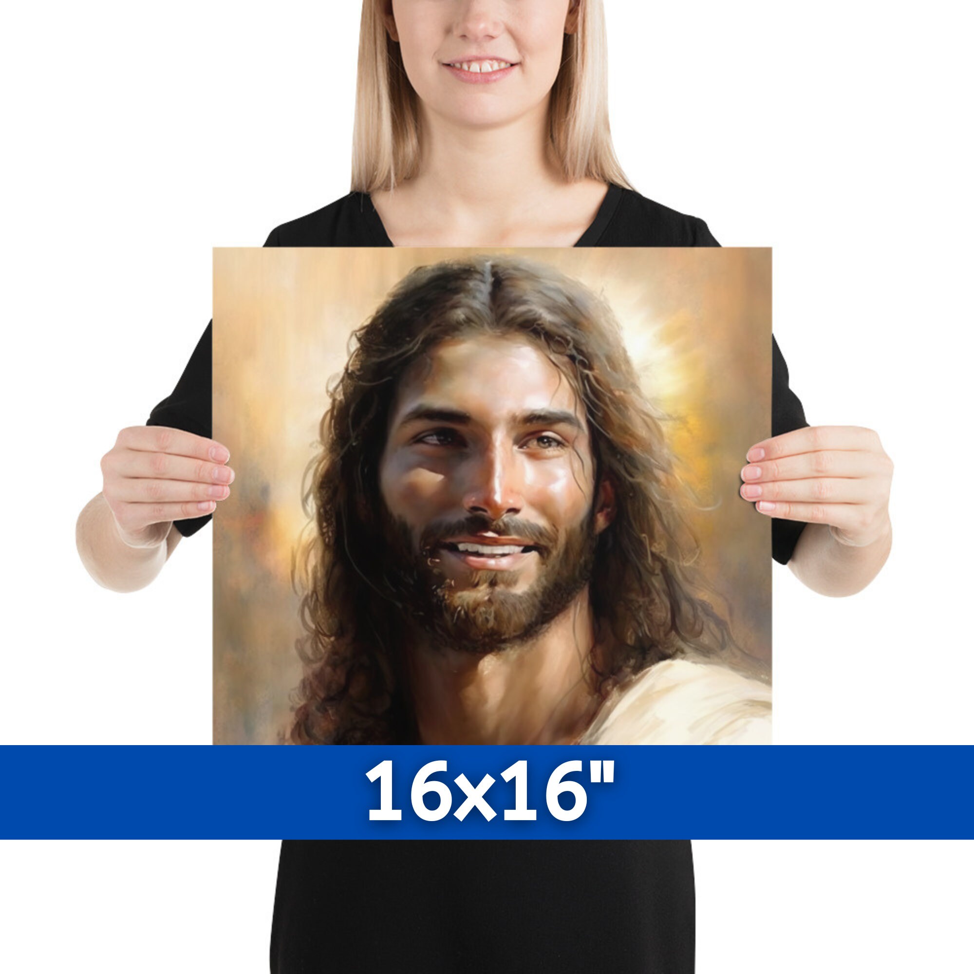 Jesus Smiling Art Print Jesus Artwork Jesus Print Jesus Portrait Jesus ...