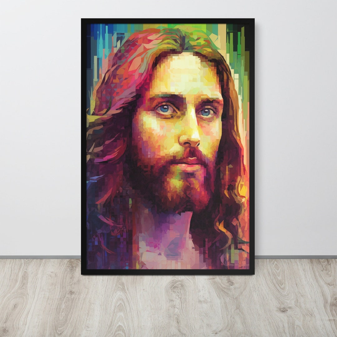 Matrix-inspired Jesus Art Print - Modern Christian Wall Art | Christian ...
