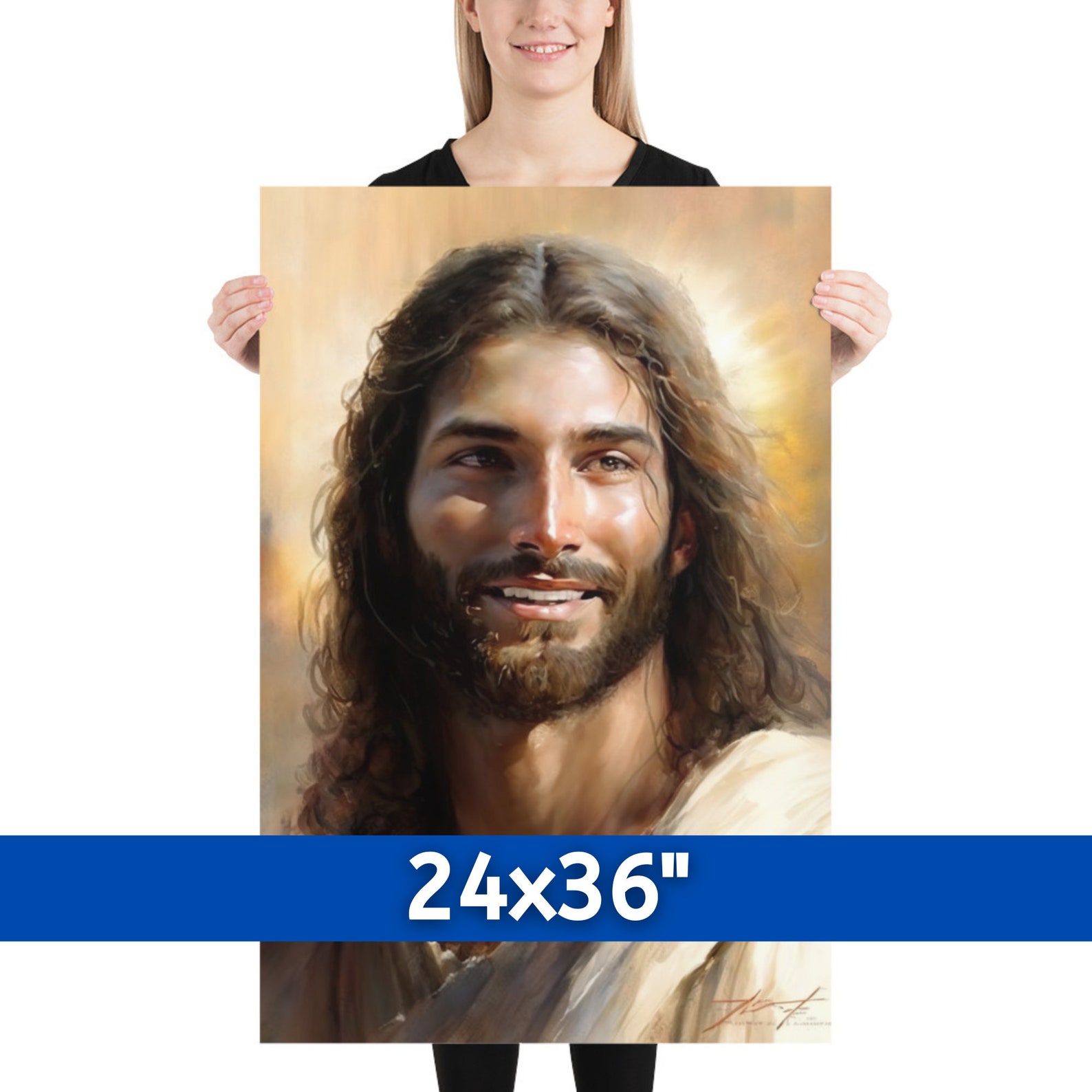 Jesus Smiling Art Print Jesus Artwork Jesus Print Jesus Portrait Jesus ...