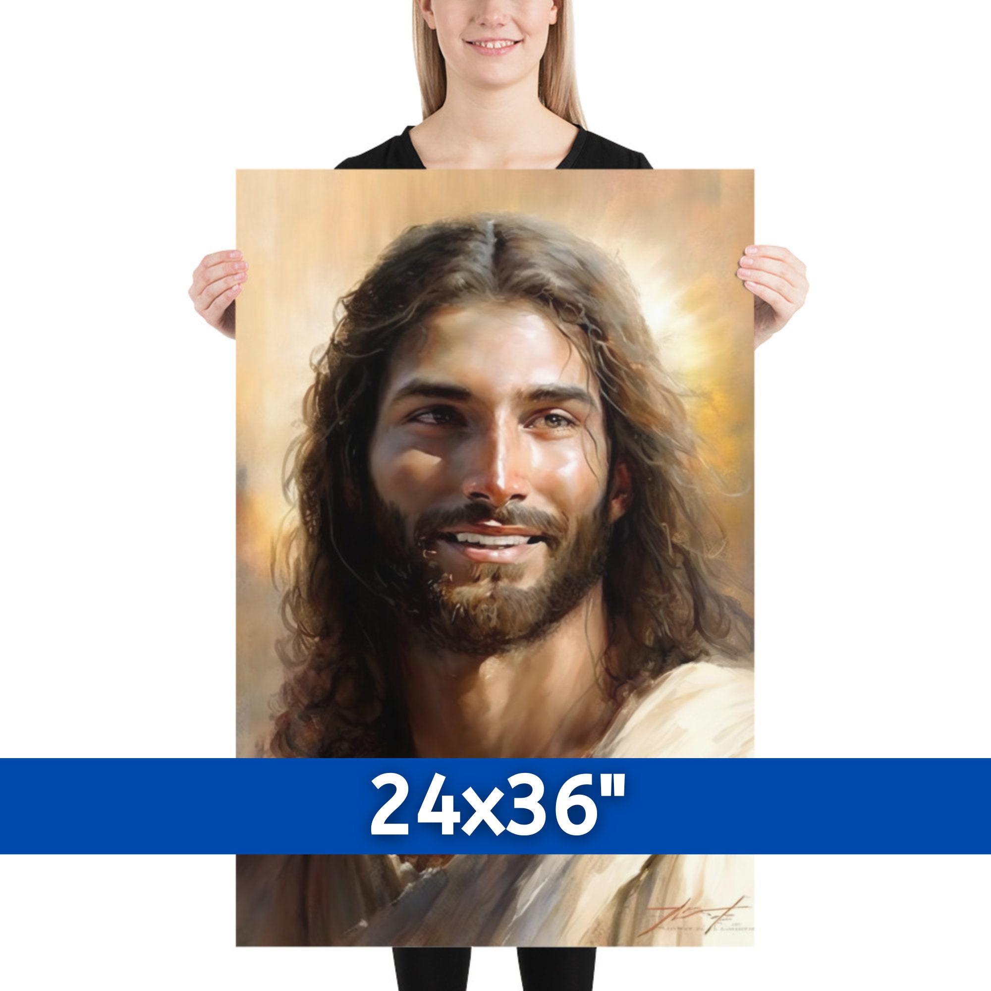 Jesus Smiling Art Print Jesus Artwork Jesus Print Jesus Portrait Jesus ...