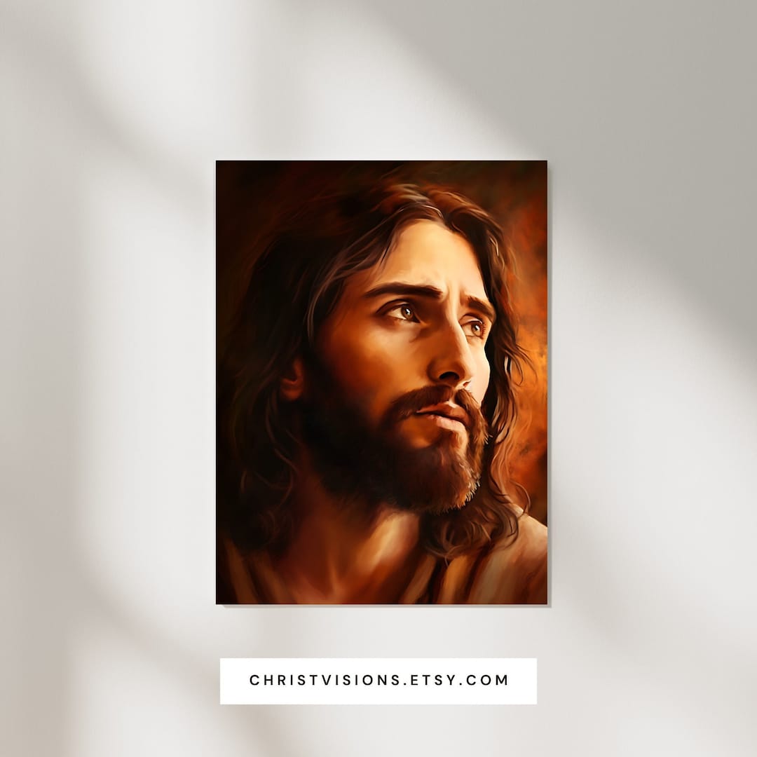 Jesus Kunst Digitaldruck Digitales Jesusbild Jesus Druck Digitaler ...