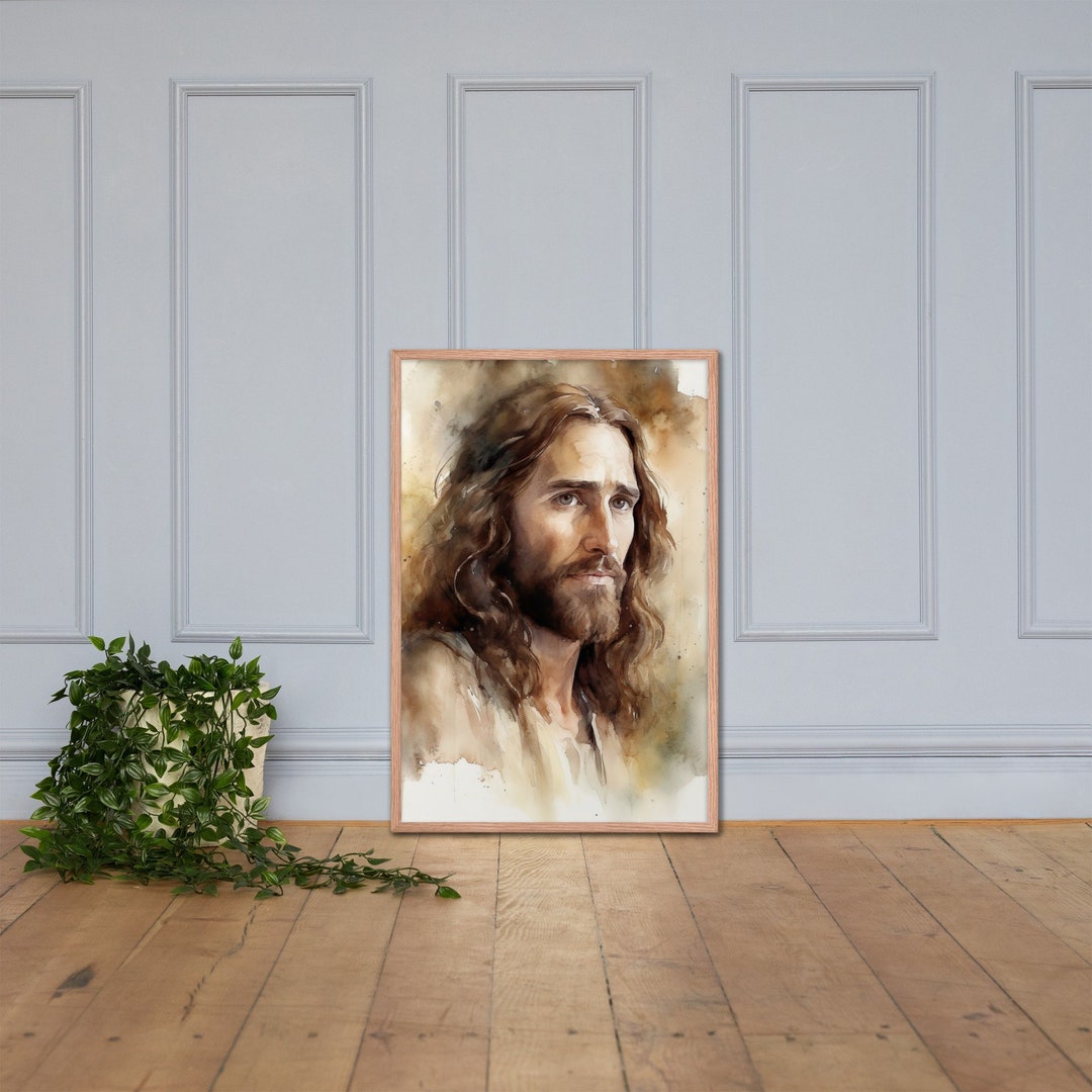 The Savior Jesus Framed Christian Wall Art Jesus Wall Art Bible Art ...