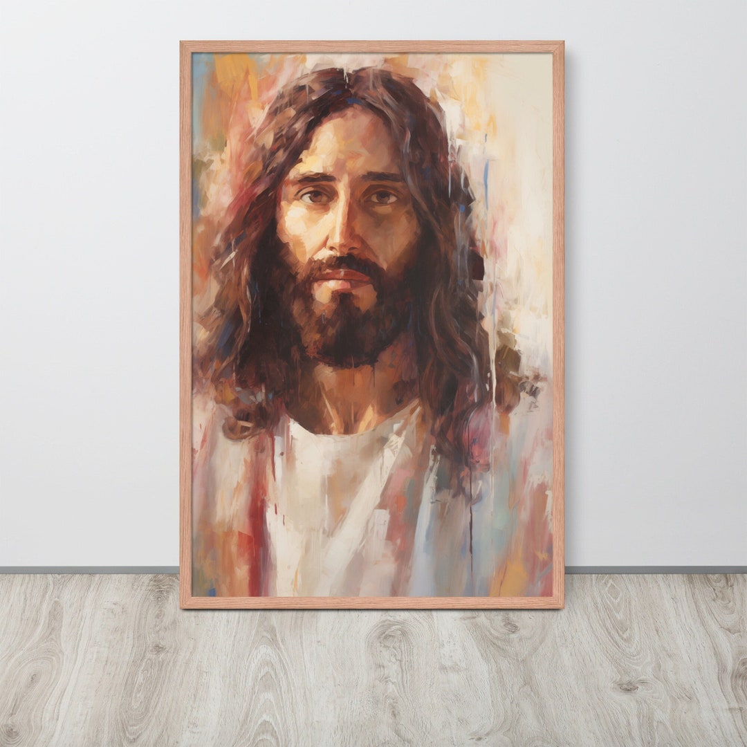 Modern-classic Style Jesus Christ Portrait Contemporary Christian Art ...