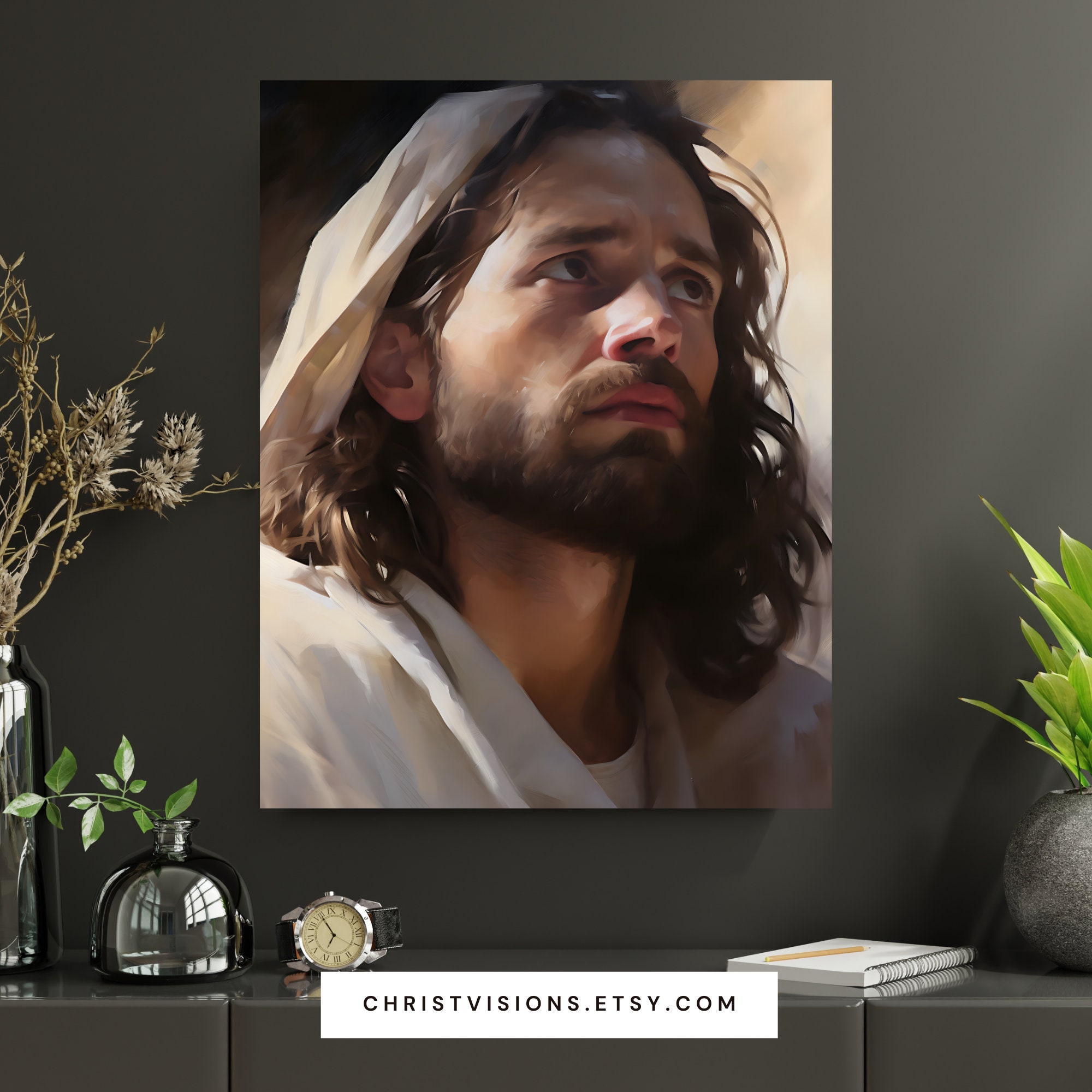 Sad Jesus Christian Art Jesus Print Jesus Portrait Jesus Christ Art ...