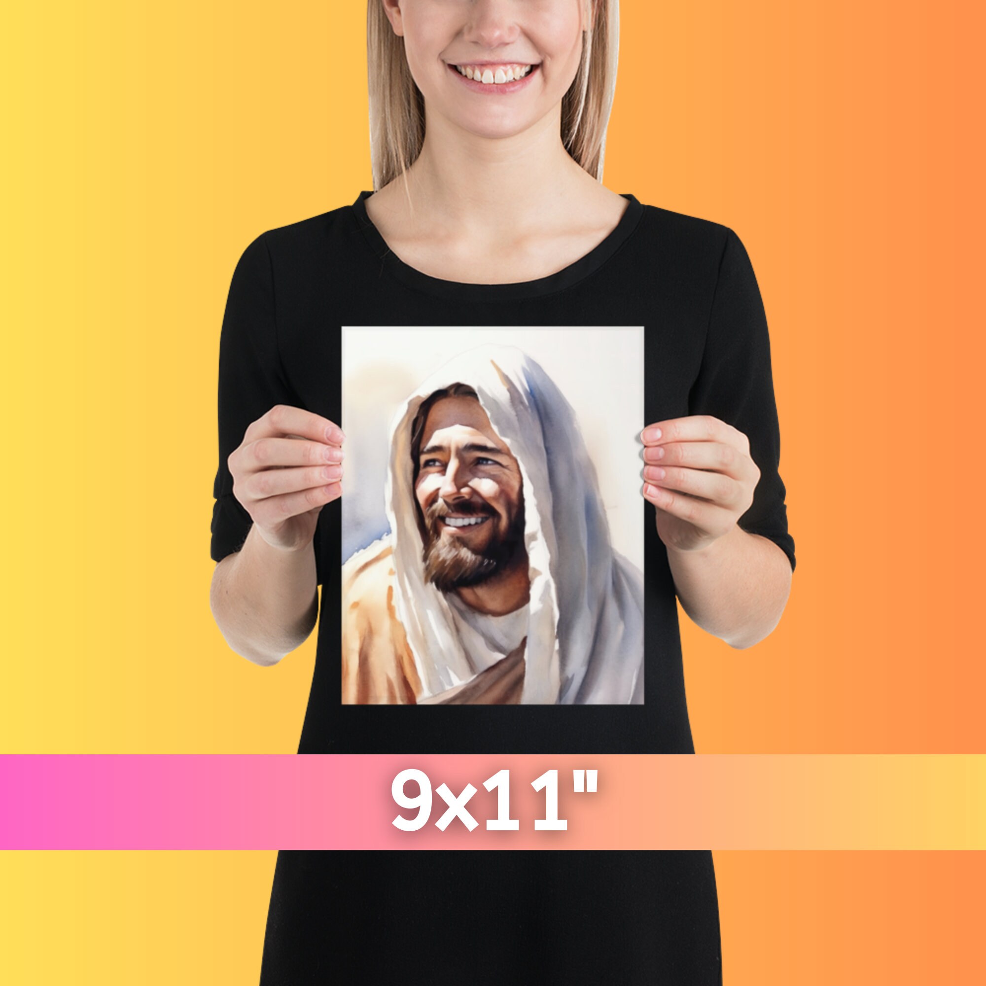 Smiling Jesus Art Print Jesus Watercolor Painting Jesus Smiling ...