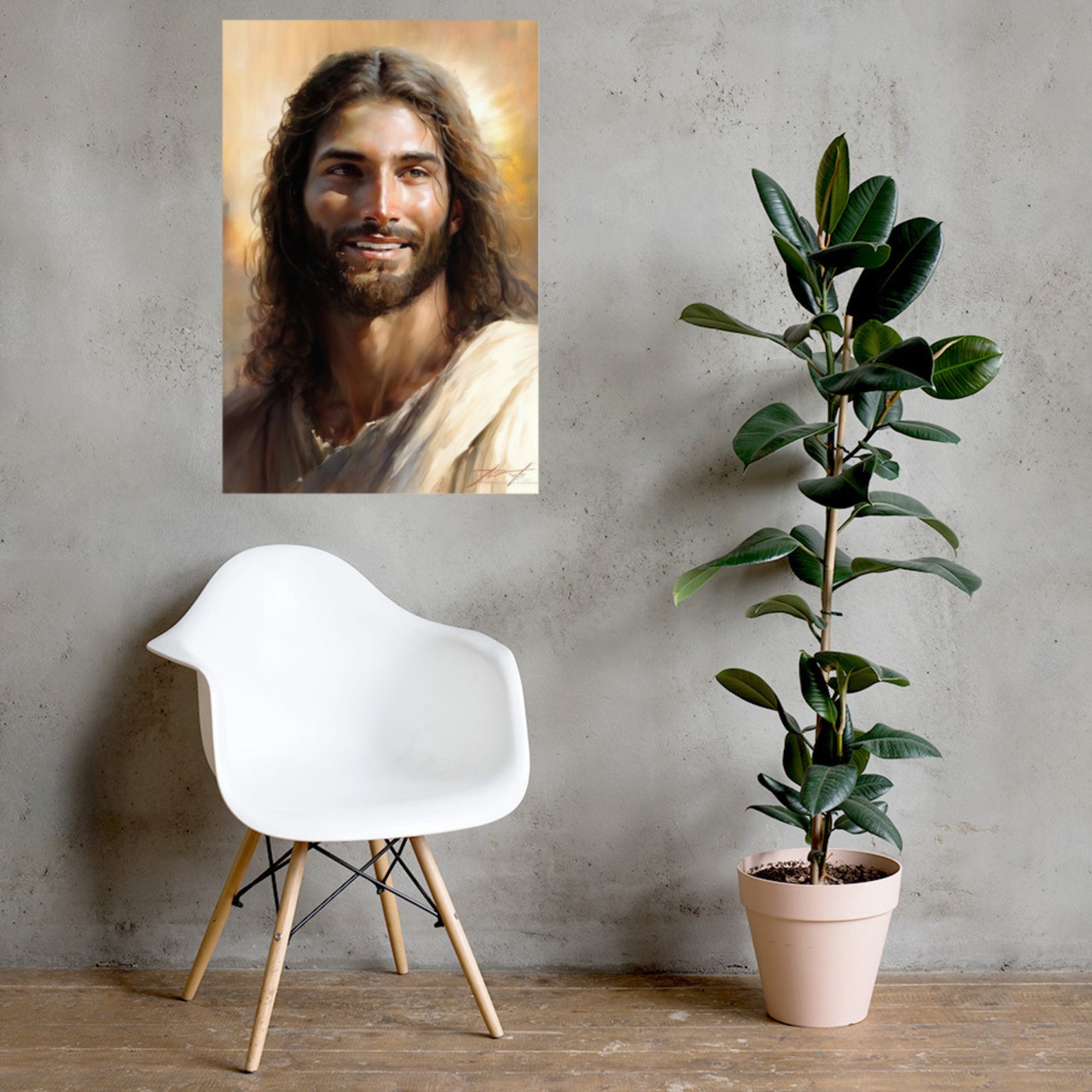 Jesus Smiling Art Print Jesus Artwork Jesus Print Jesus Portrait Jesus ...