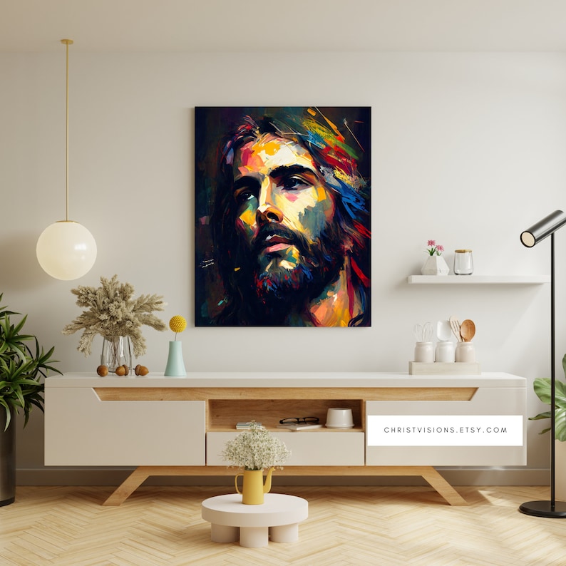 Christian Kunstdruck Jesus Kunst Christliche Wandkunst Moderne Christliche Kunst Retter Jesus ...