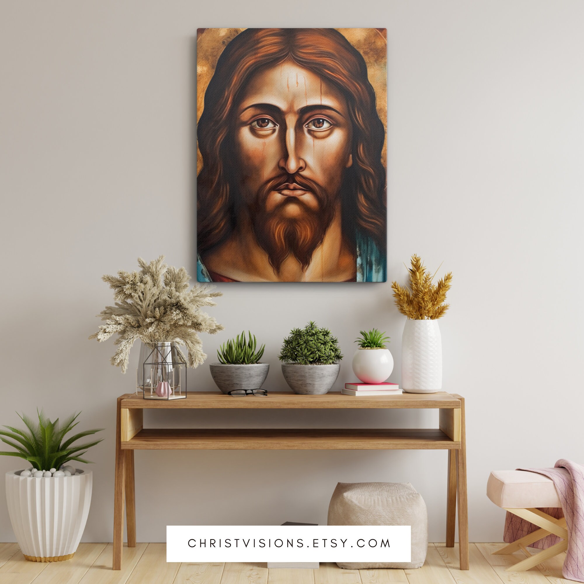 Russian Orthodox Jesus Christ Icon Canvas Print Jesus Art - Etsy