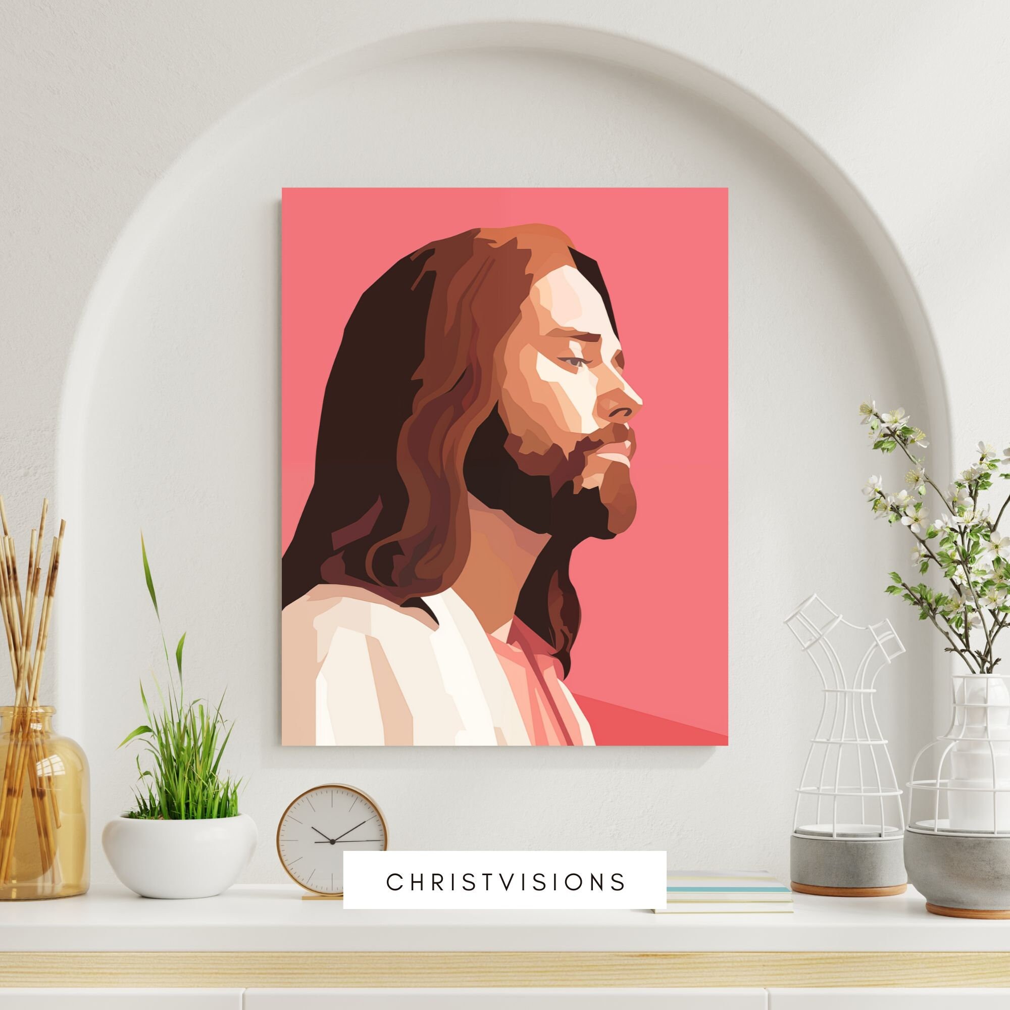 Retro 80s Pop Art Jesus Poster Printable Christian Poster Christian ...