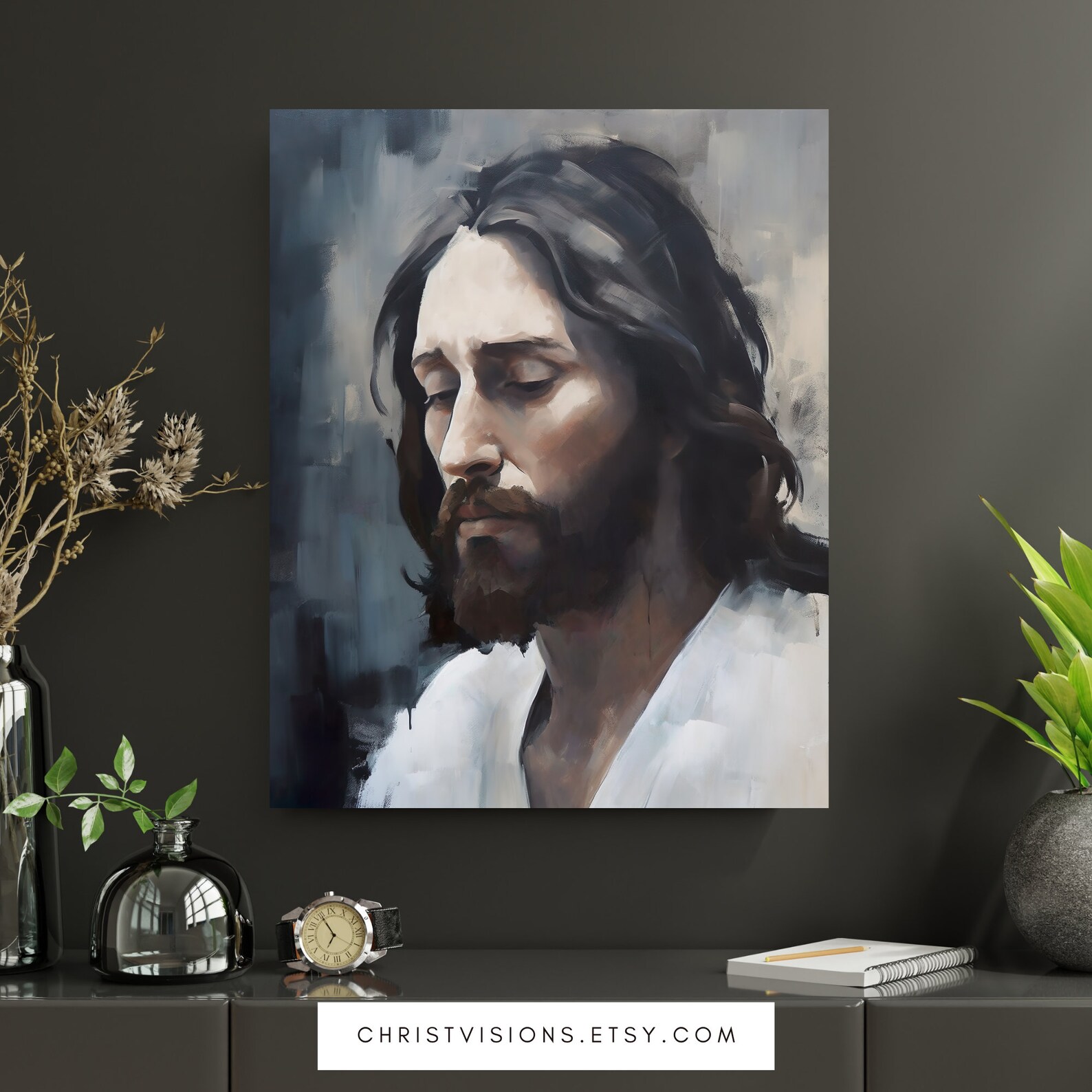 Printable Christian Digital Art of Jesus Son of Man - Etsy