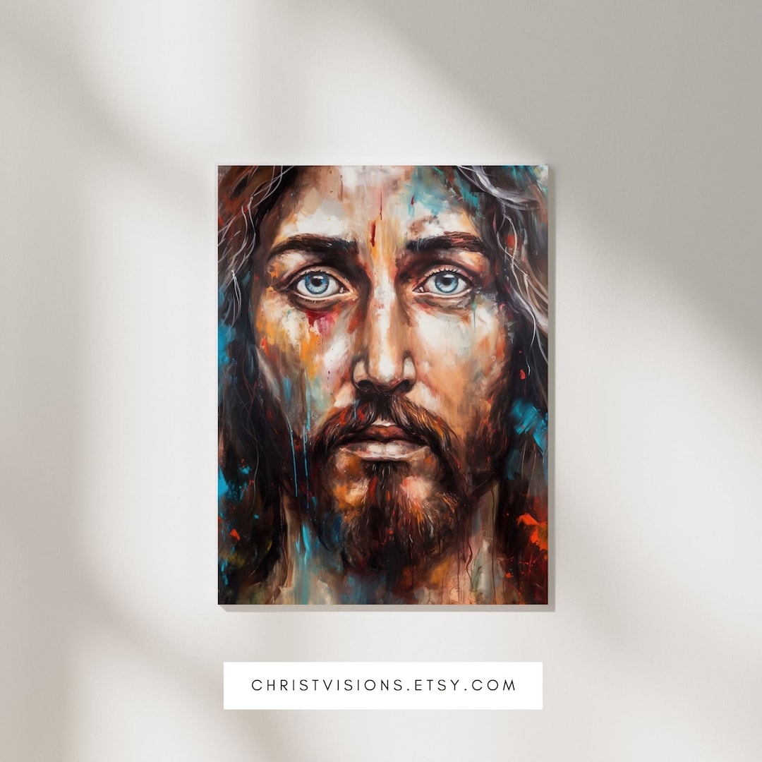 Inspirational Jesus Christ Messiah Digital Art Print - Modern Christian ...