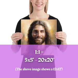 Smiling Jesus Digital Art | Jesus Smiling | Printable Jesus Poster ...