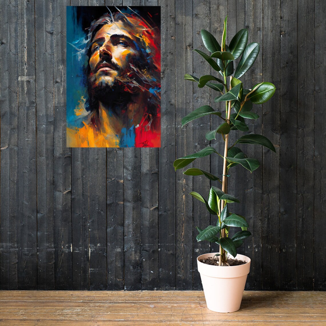 Jesus Christ Modern Art Print Christ Painting Modern Christian Art ...