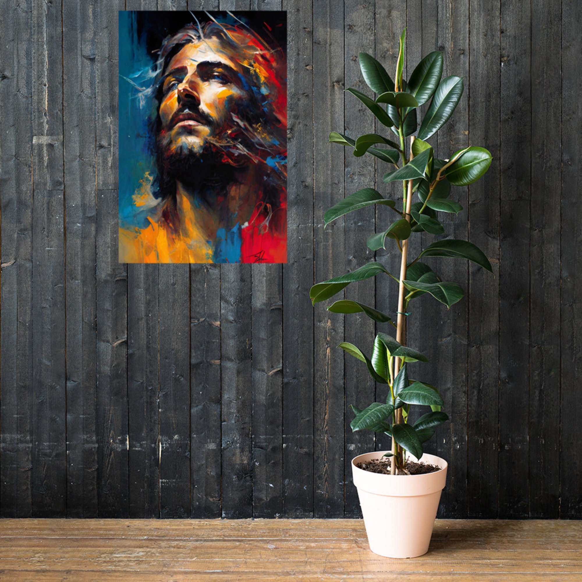 Jesus Christ Modern Art Print Christ Painting Modern Christian Art ...