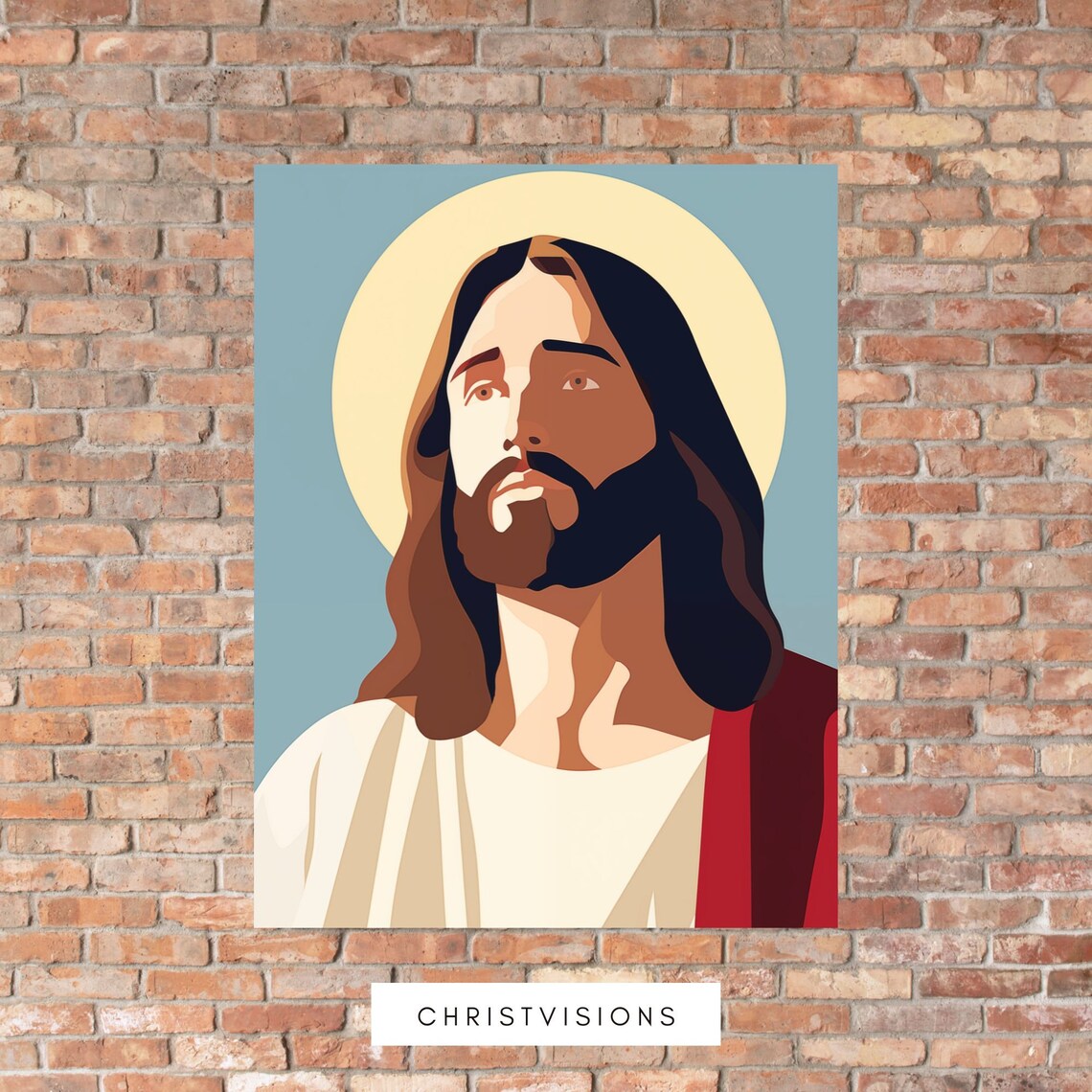 Minimalist Jesus Christ Digital Art Print Bible Printables - Etsy
