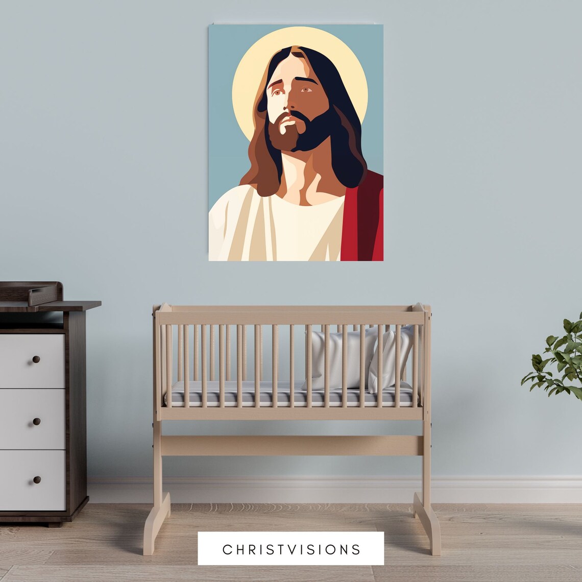 Minimalist Jesus Christ Digital Art Print Bible Printables - Etsy