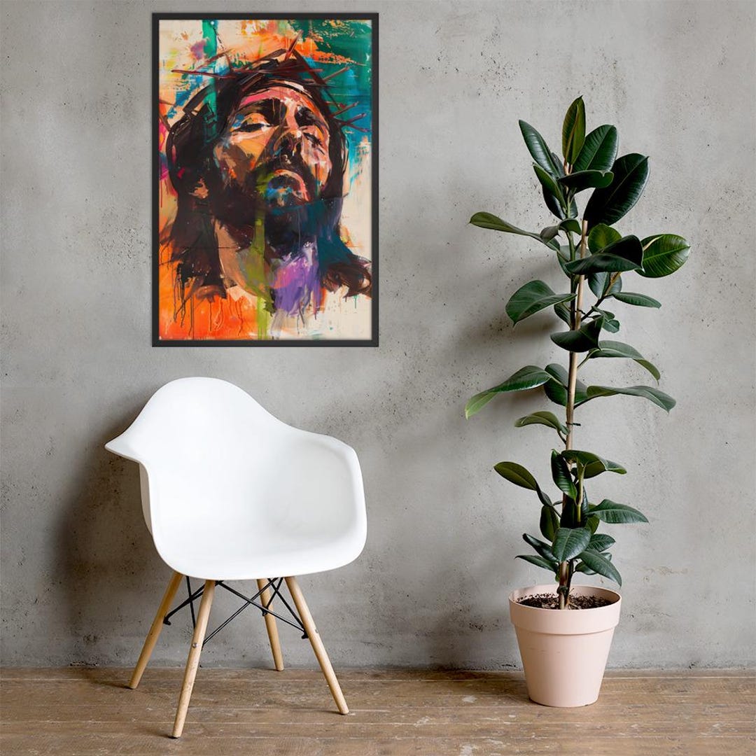 Midcentury Modern Jesus Christ Art Print | Contemporary Christian Wall ...