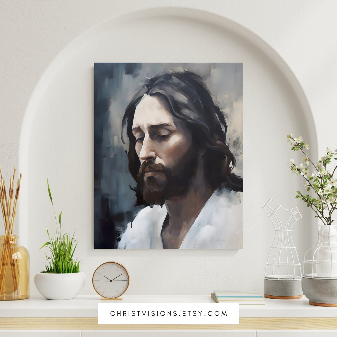 Printable Christian Digital Art of Jesus Son of Man - Etsy