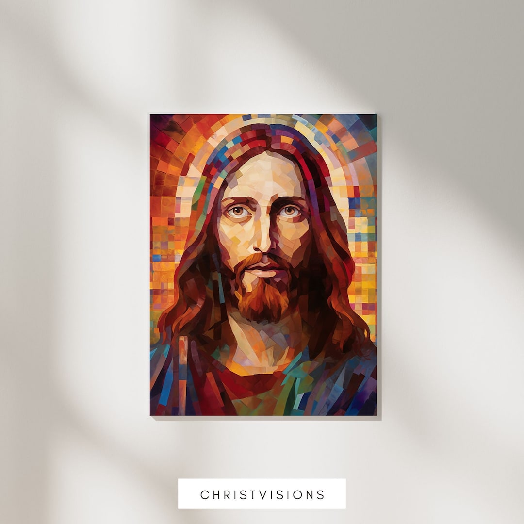 Abstract Jesus Painting - Digital Artwork | Christian Printables ...