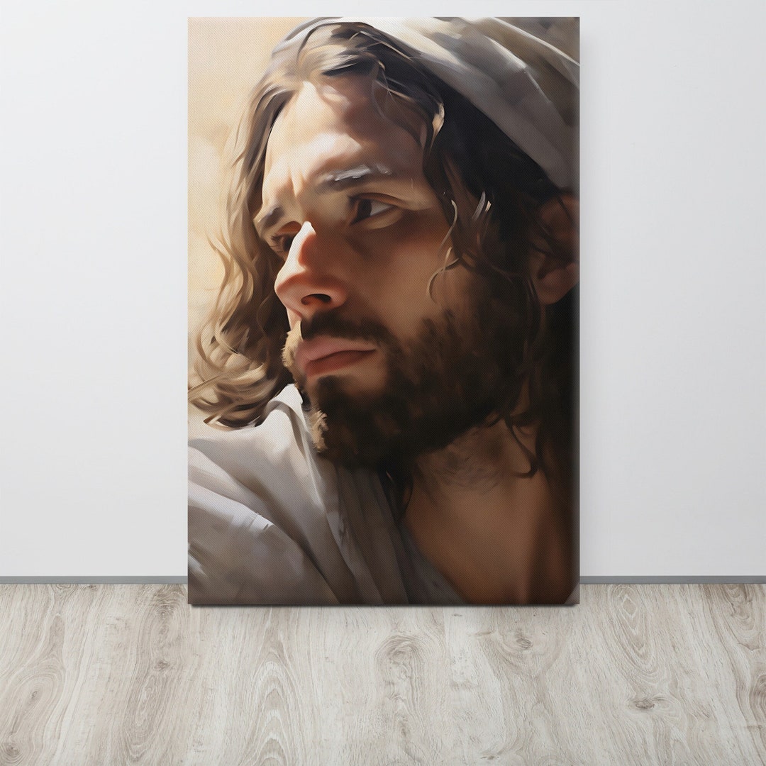 Painting of Jesus Christ, "gentle Savior" - Christian Canvas Print - Etsy