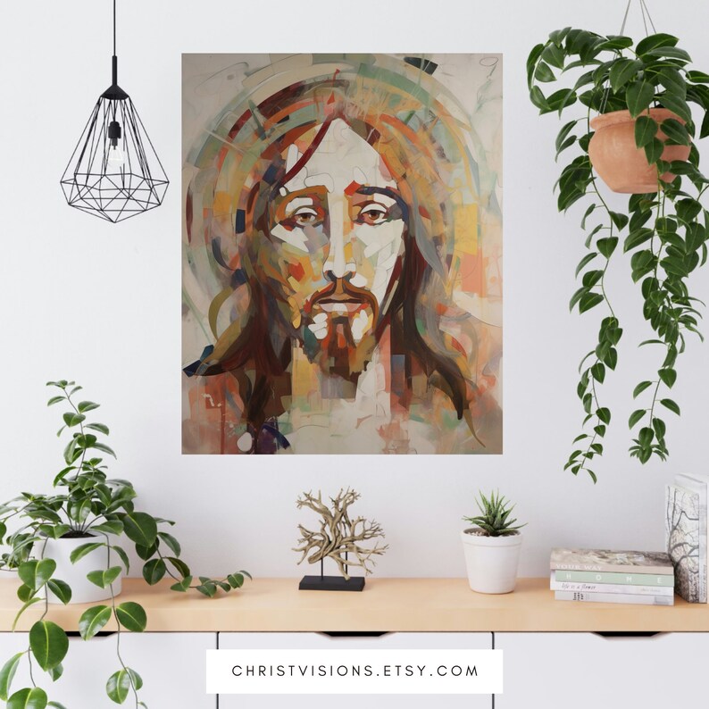 Abstract Jesus Christ Digital Art Printable Christian Wall Art Jesus ...