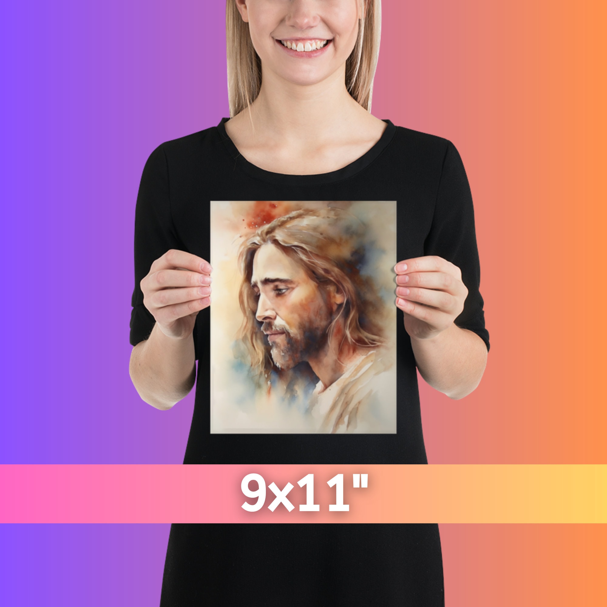 Yeshua Jesus Watercolor Jesus Art Print Jesus Painting Bible Art Jesus ...