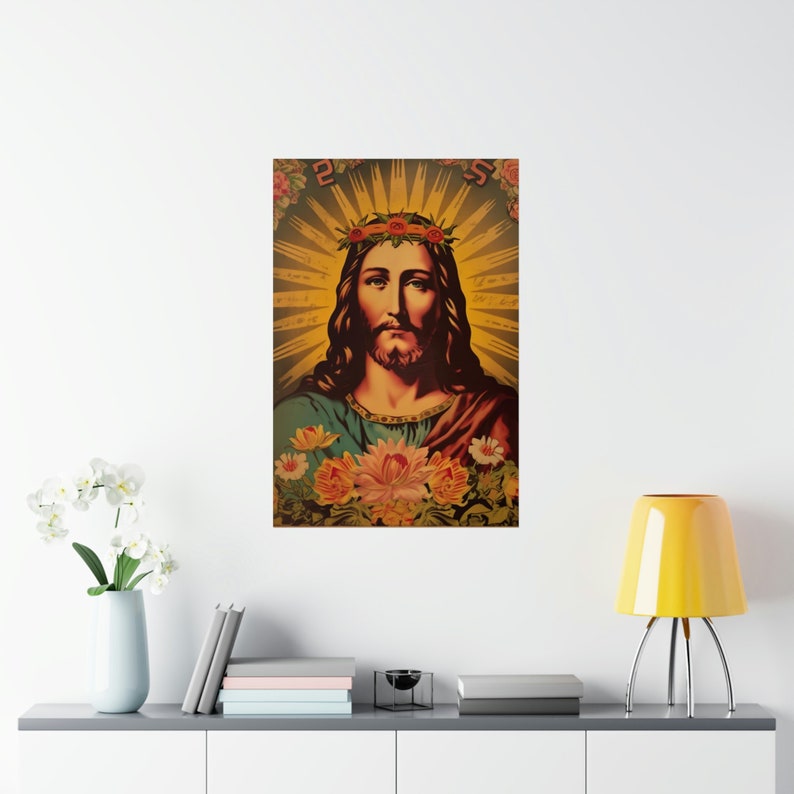 Jesus Art Retro Poster Jesus Print Retro Art Jesus - Etsy