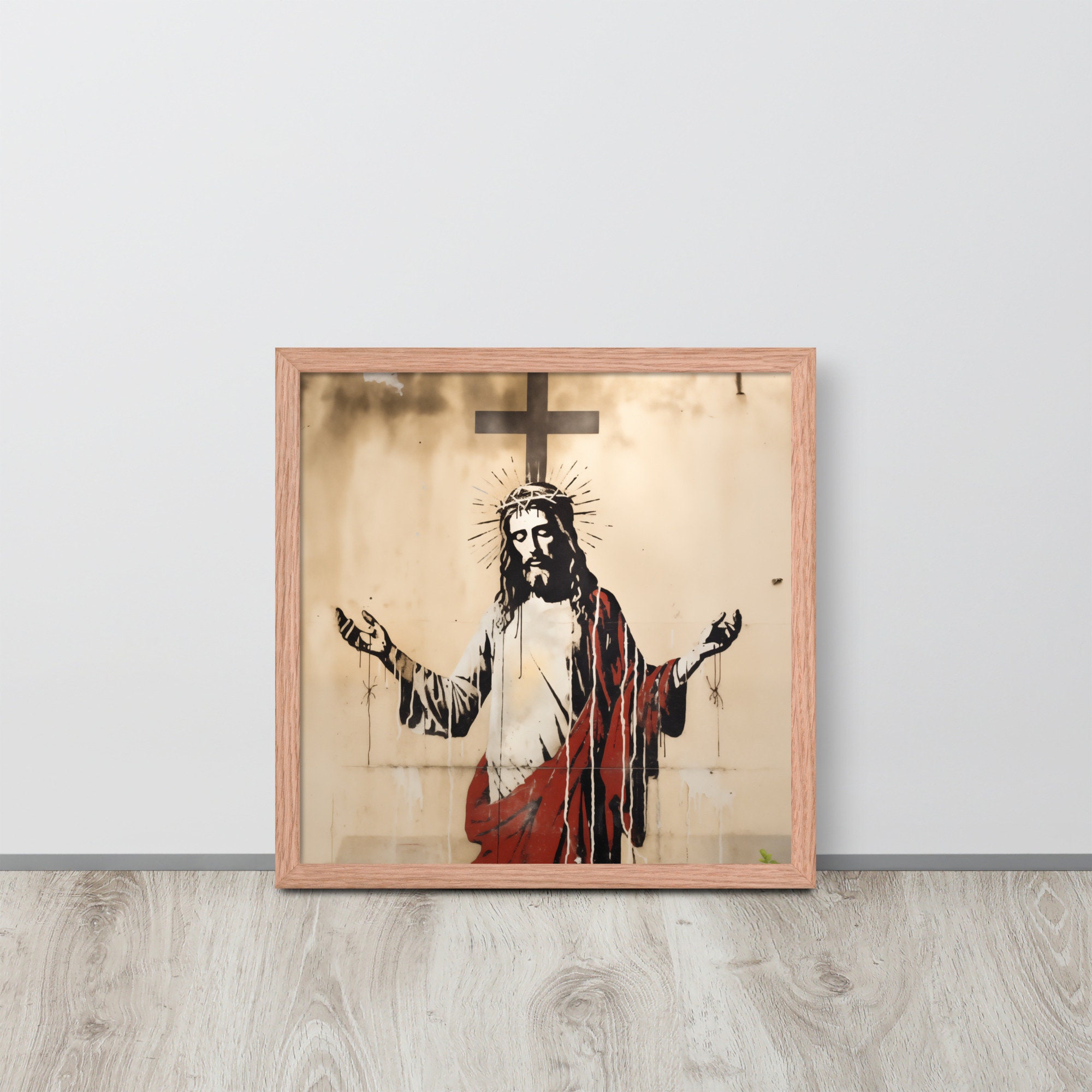 Modern Jesus Christ Street Art Poster - Unique Christian Wall Decor ...