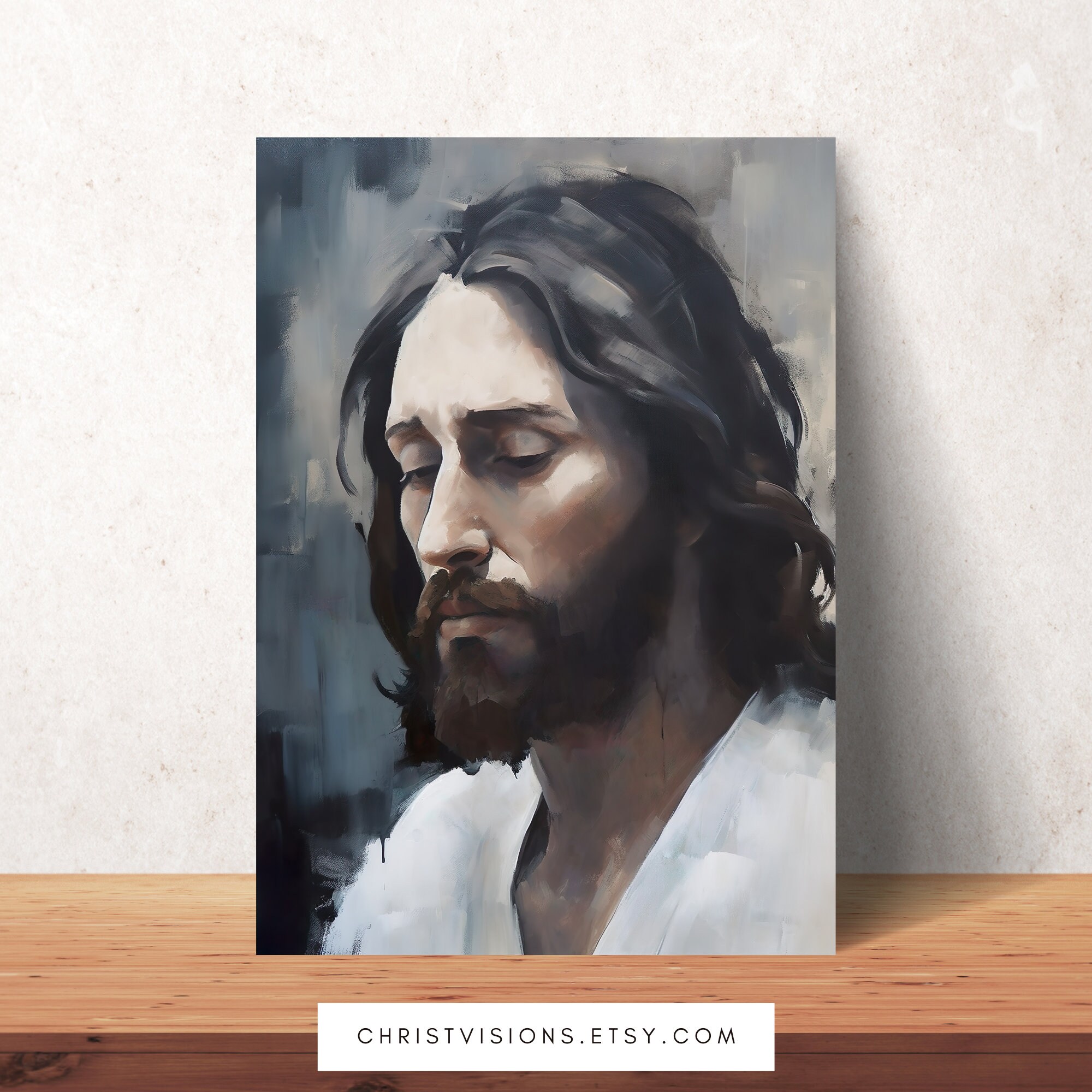 Printable Christian Digital Art of Jesus Son of Man - Etsy