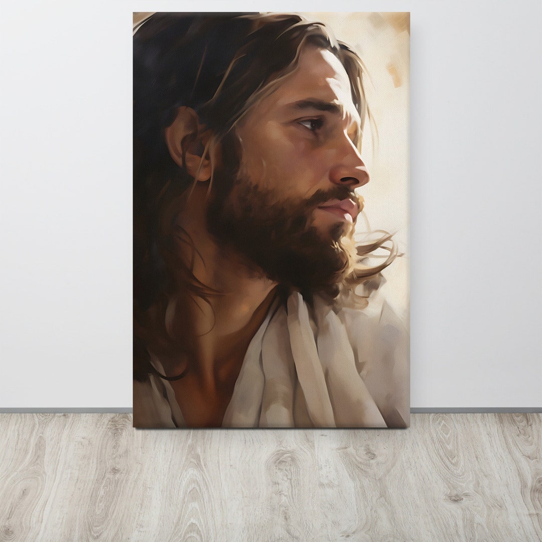 Portrait of the Merciful Savior Jesus - Christian Canvas Art Print ...