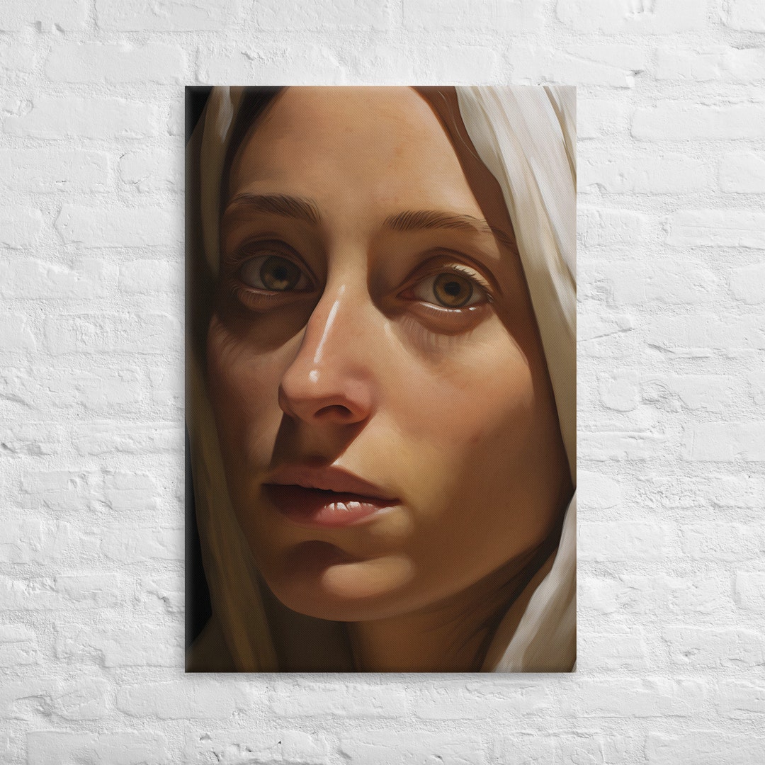 Virgin Mary Canvas Print Blessed Virgin Mary Art Print Our Lady ...