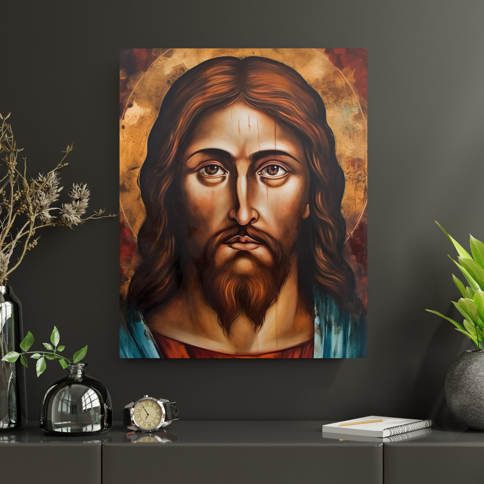 Printable Orthodox Christ Icon Digital Art - Russian & Eastern Catholic ...