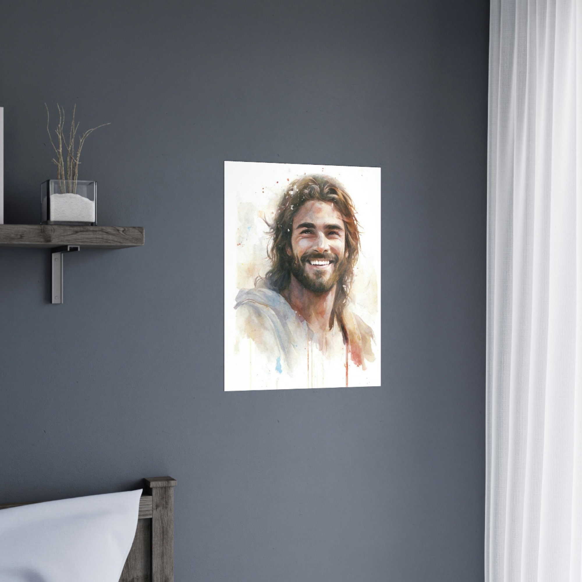 Smiling Christ Digital Jesus Art Jesus Smiling Bible Art Jesus ...