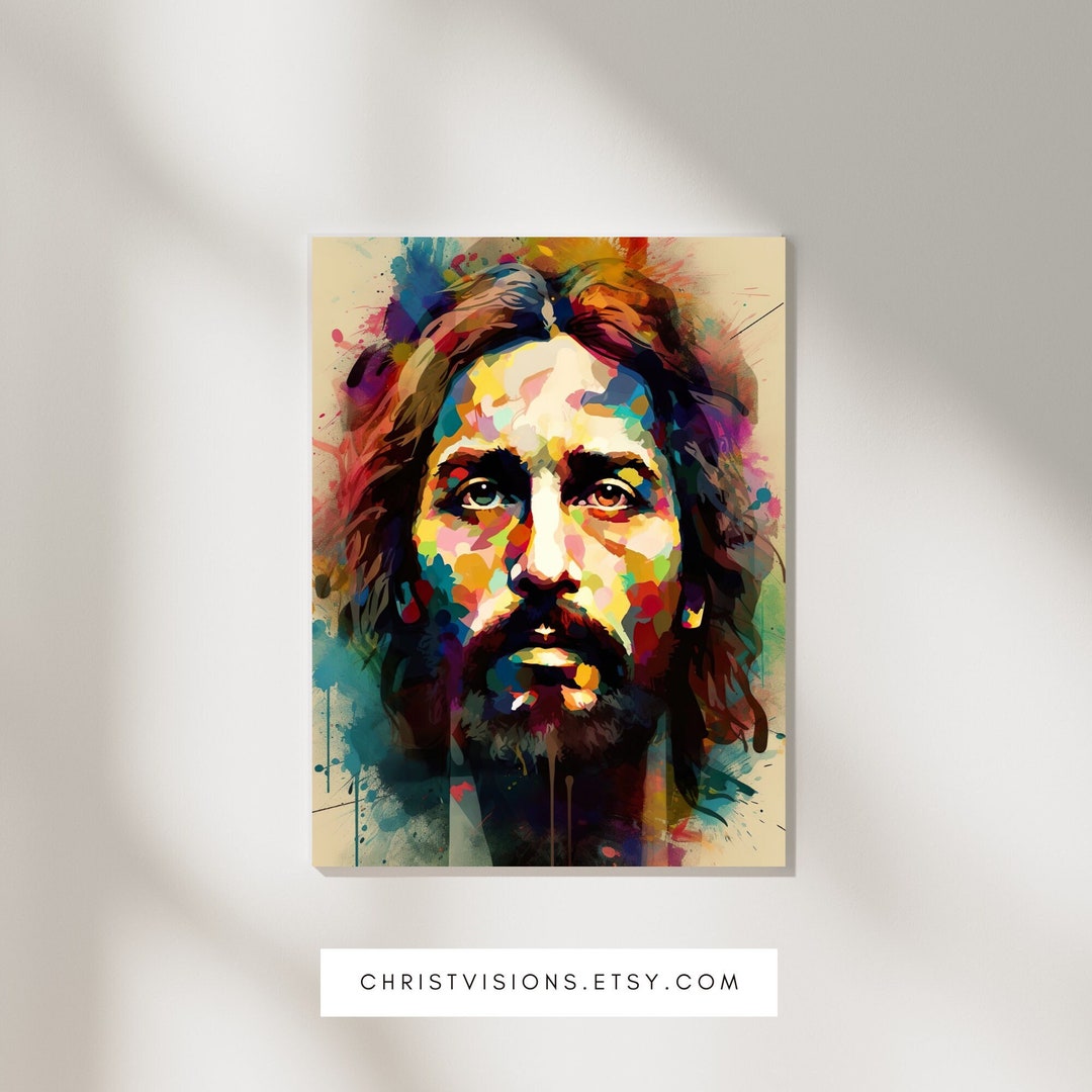 Christian Digital Art Jesus Portrait | Christian Printables | Jesus ...